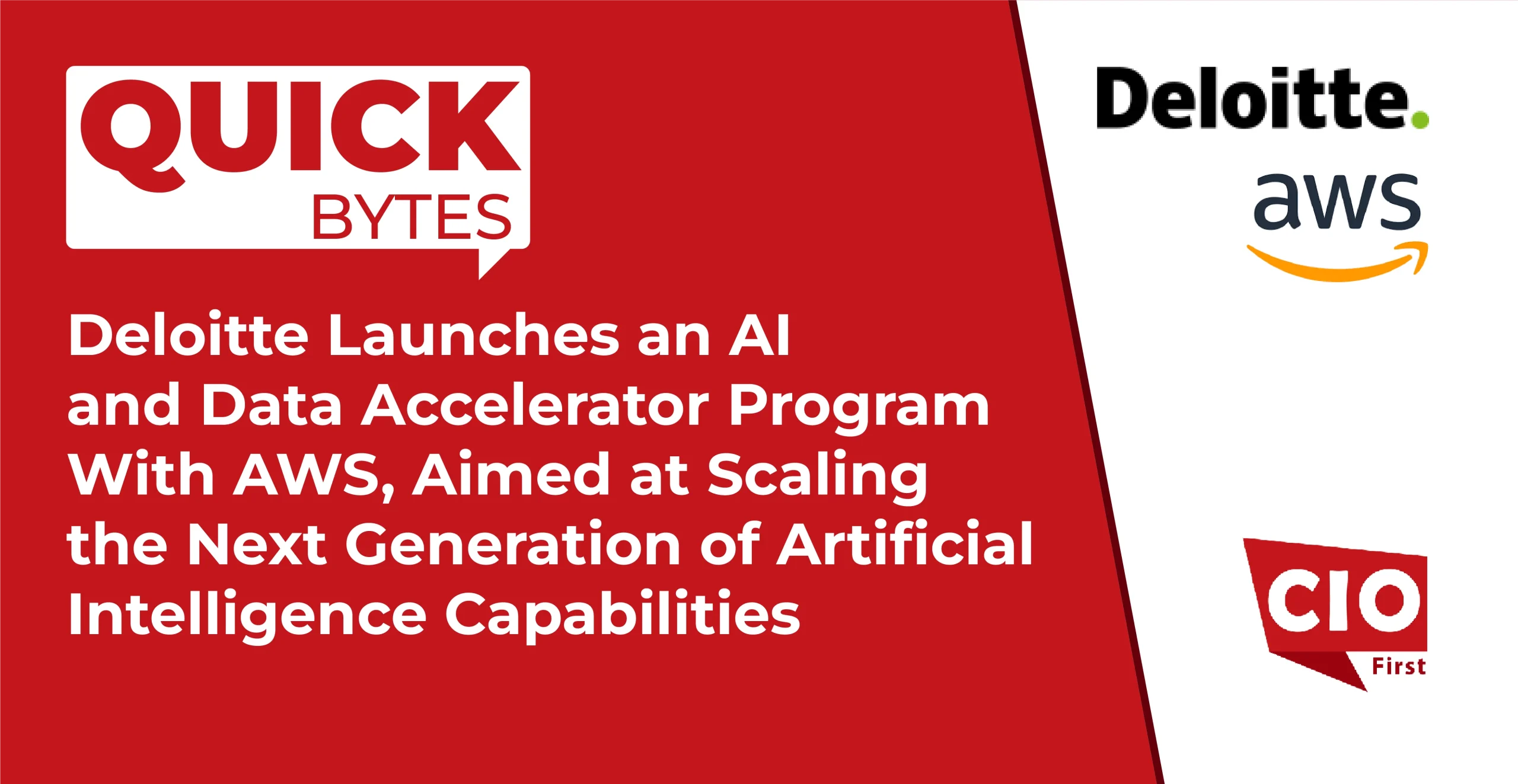 Deloitte Introduces an AI and Data Accelerator Program With AWS